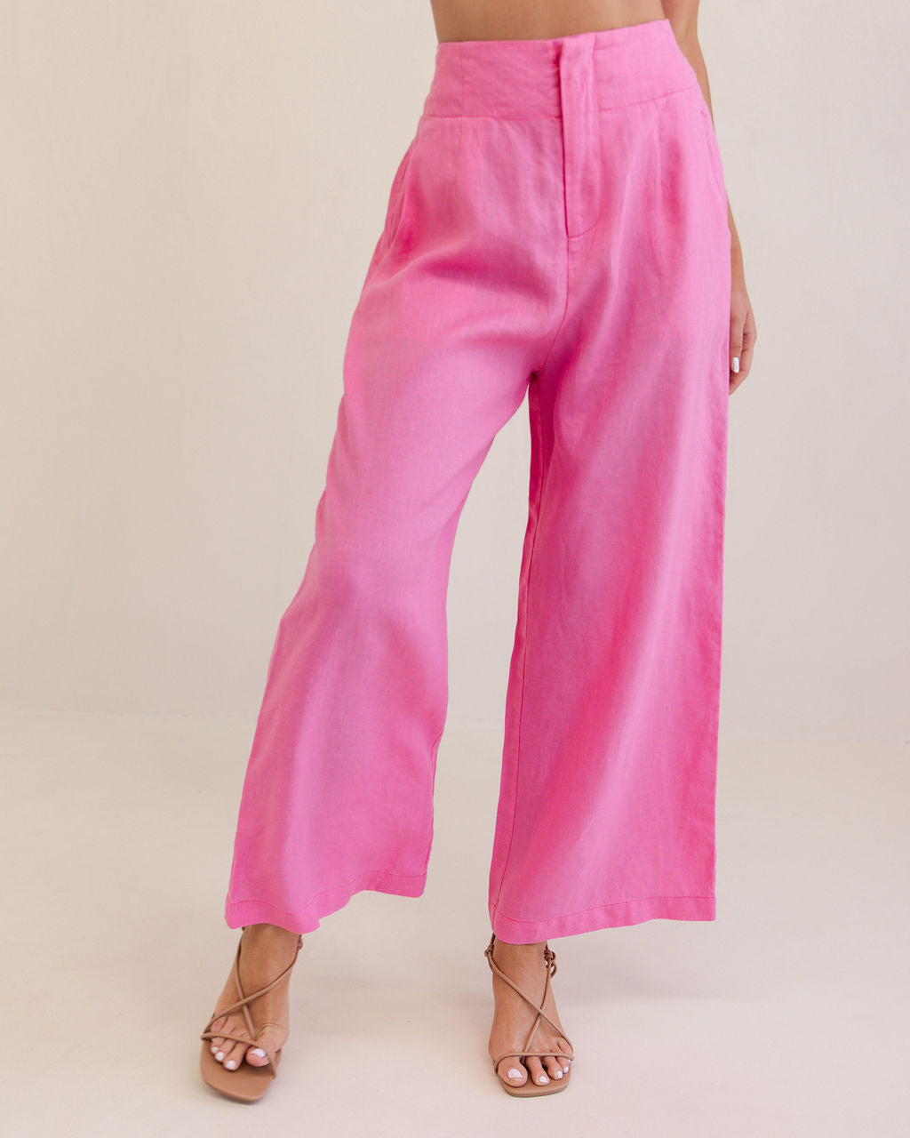 Kaleido K104P Wide Leg Pant - Pink Linen – Shannons Shoes