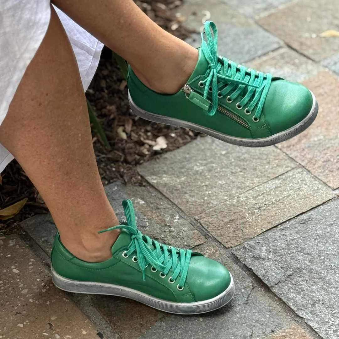 Rilassare Token Green | Women's Sneakers | Side Zip – Shannons Shoes