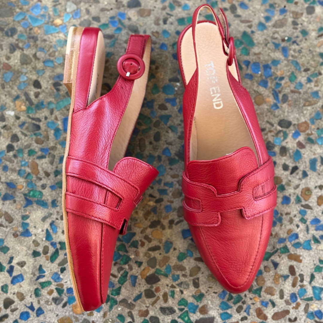 Top End Falti - Dk Red Womens Flats – Shannons Shoes