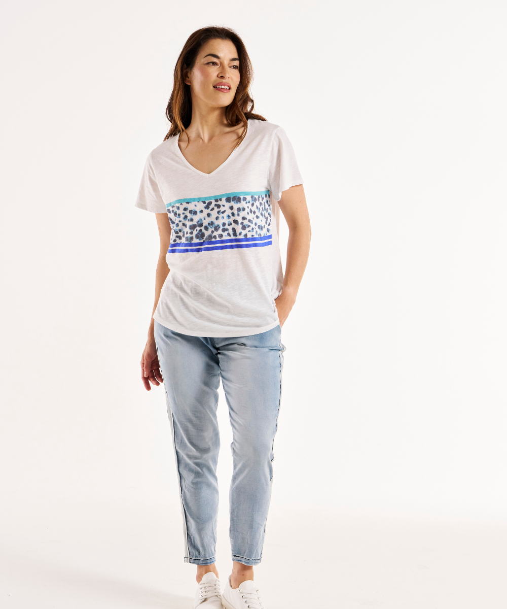 Betty Basics Amber Print Tee - Animal Stripe – Shannons Shoes