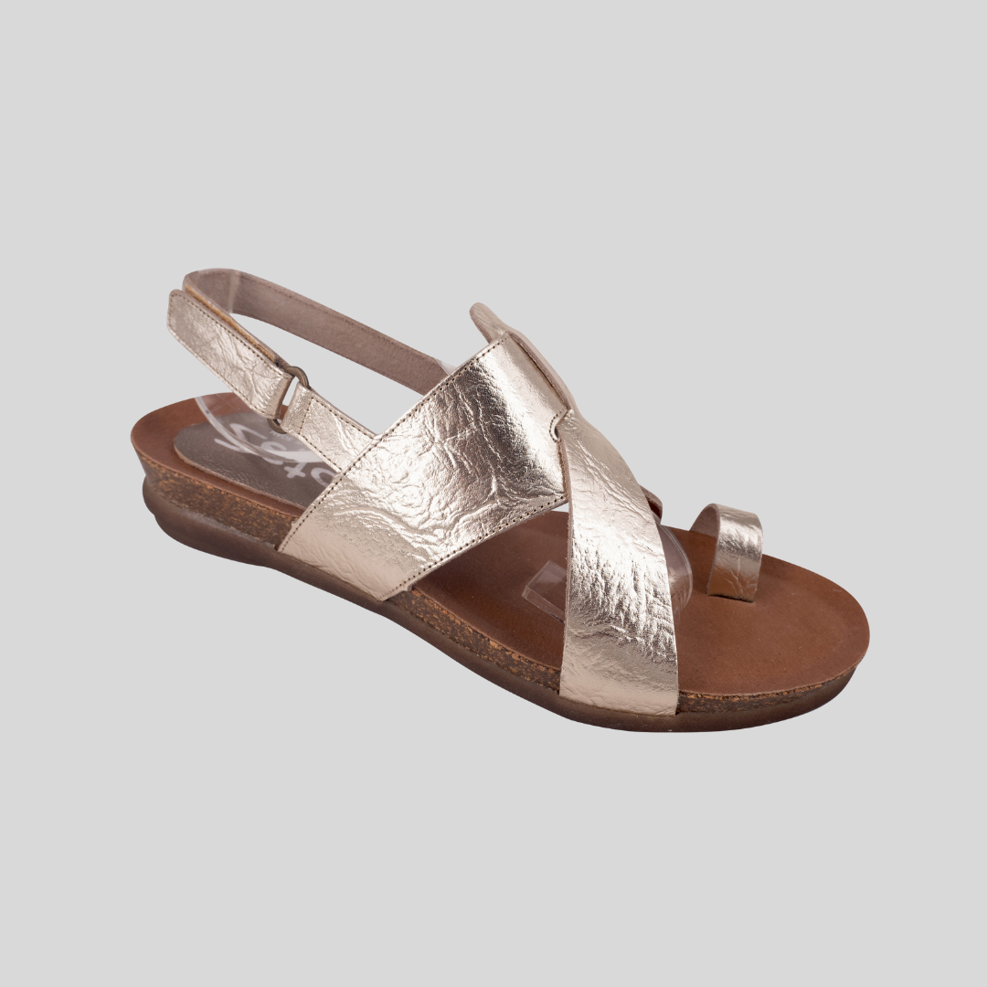 Zeta Rink Champagne Gold Womens Sandals – Shannons Shoes