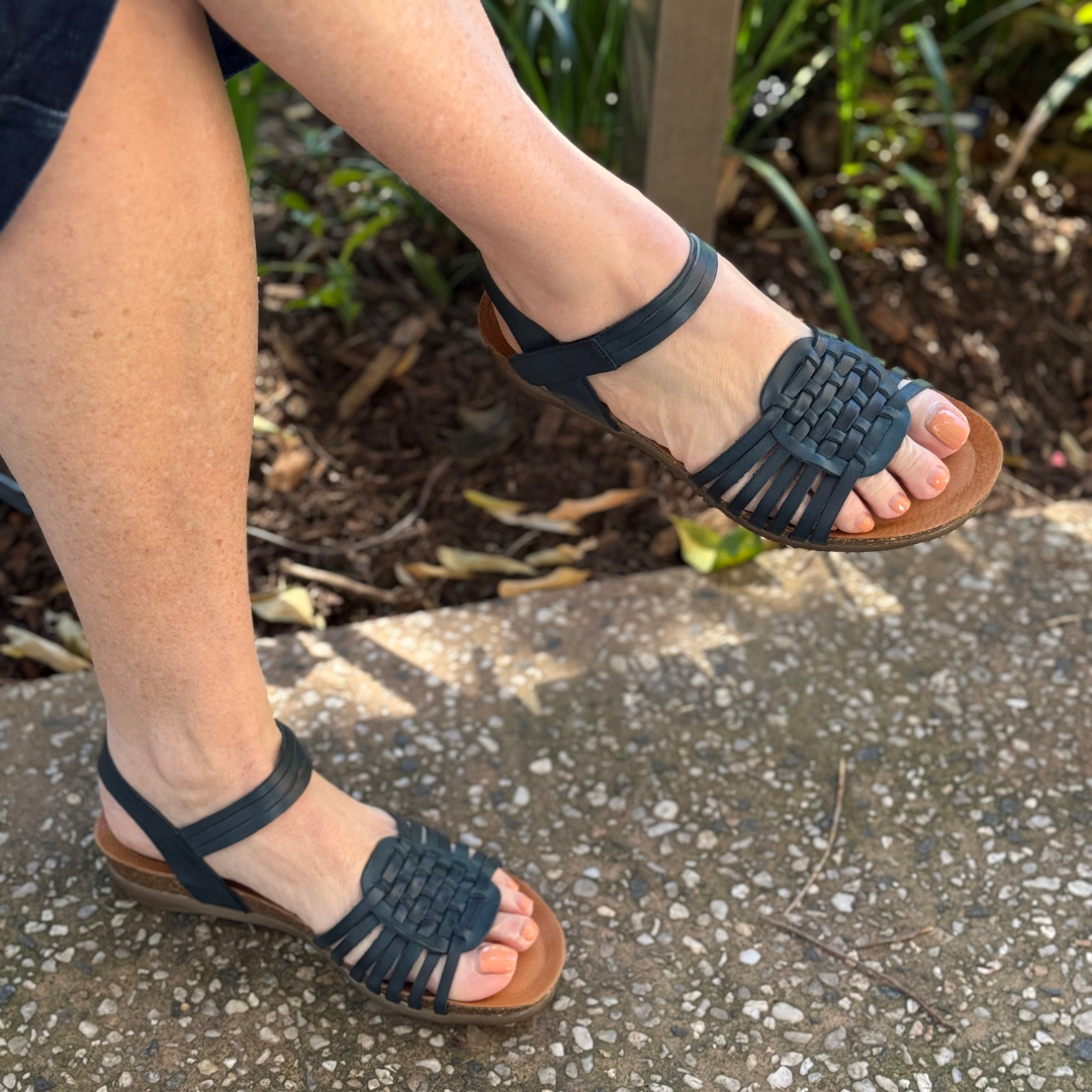 Zeta Shoes Rachel - Navy Sandals | Australia – Shannons Shoes