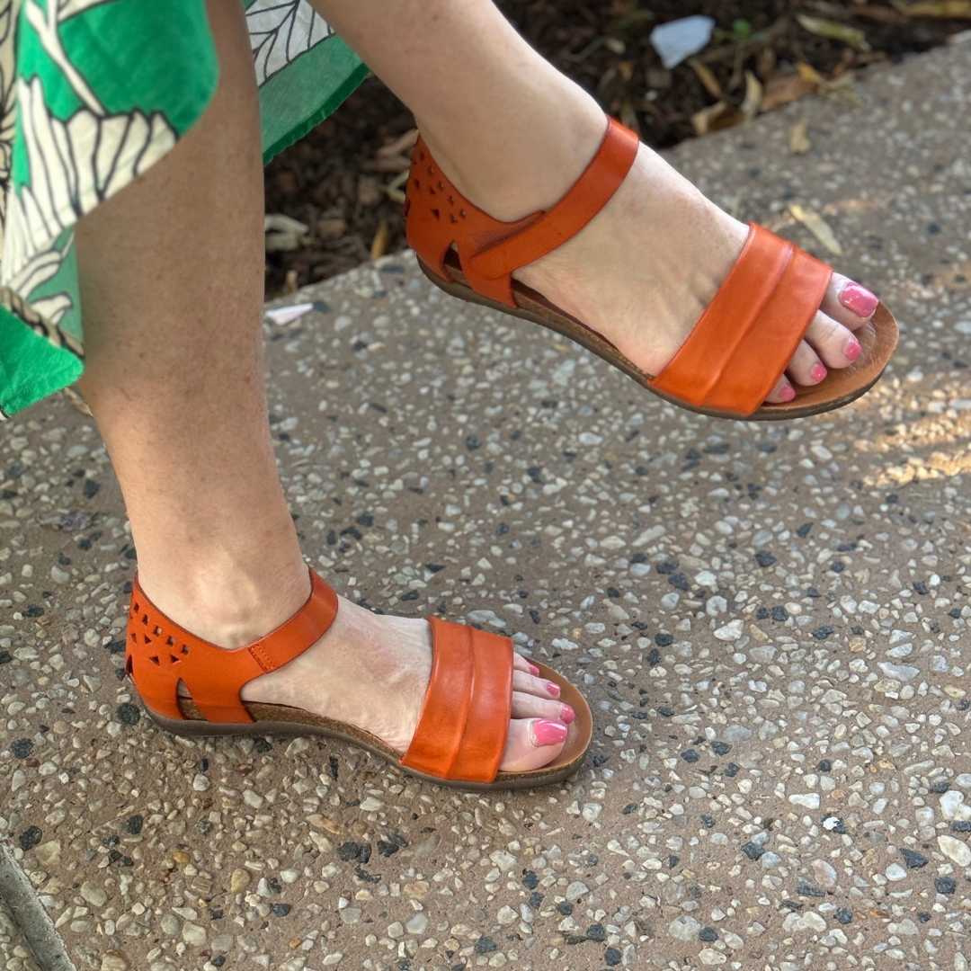 Zeta Reece Orange Sandals | Zeta Shoes Australia – Shannons Shoes