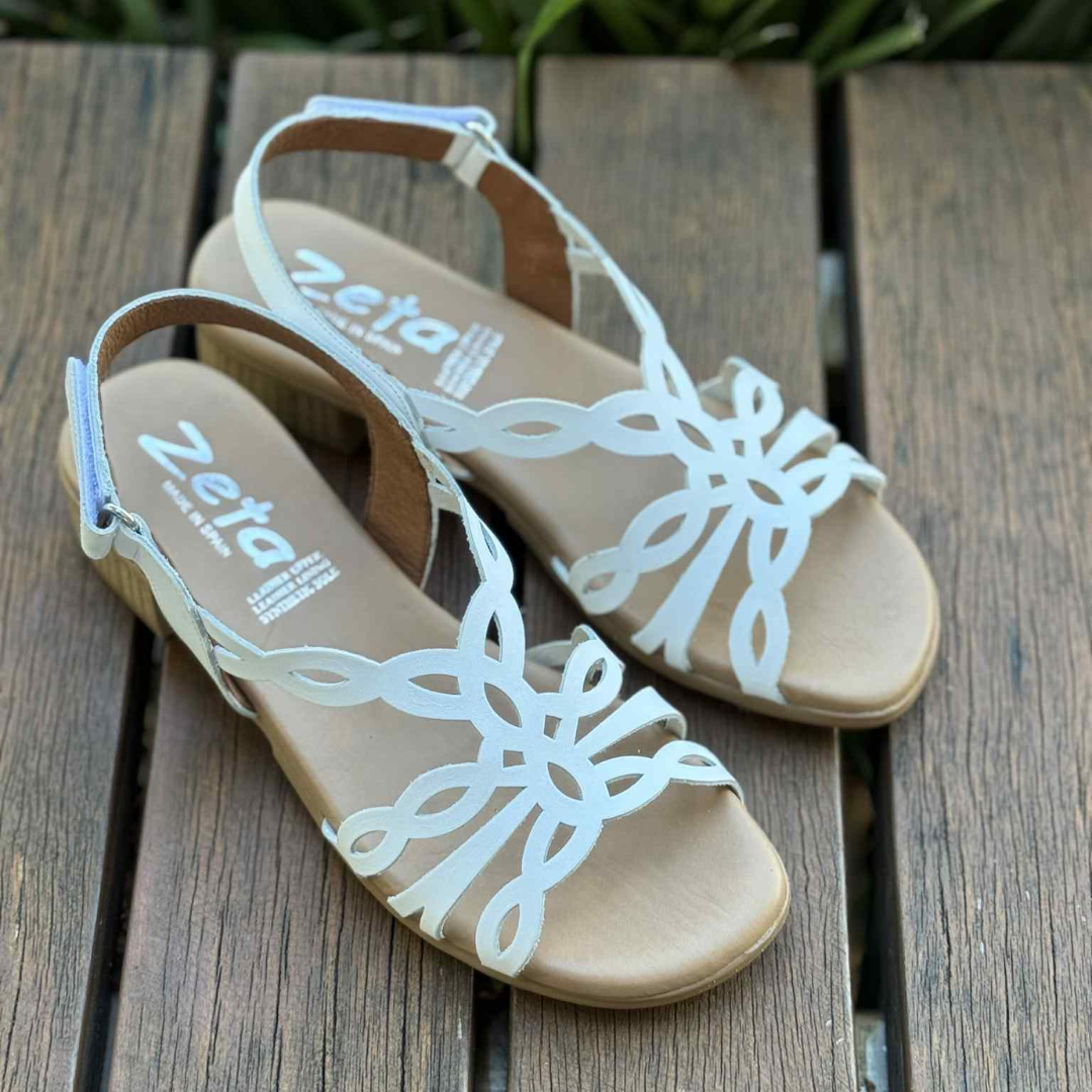 Zeta Hart - White Womens Sandals | Shannons Shoes