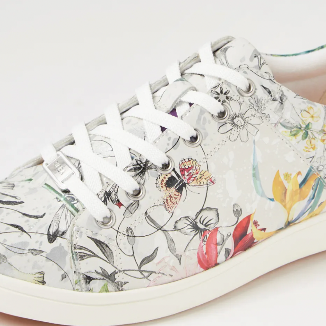 Ziera Delilah XF - White Fields Extra Wide Sneakers – Shannons Shoes