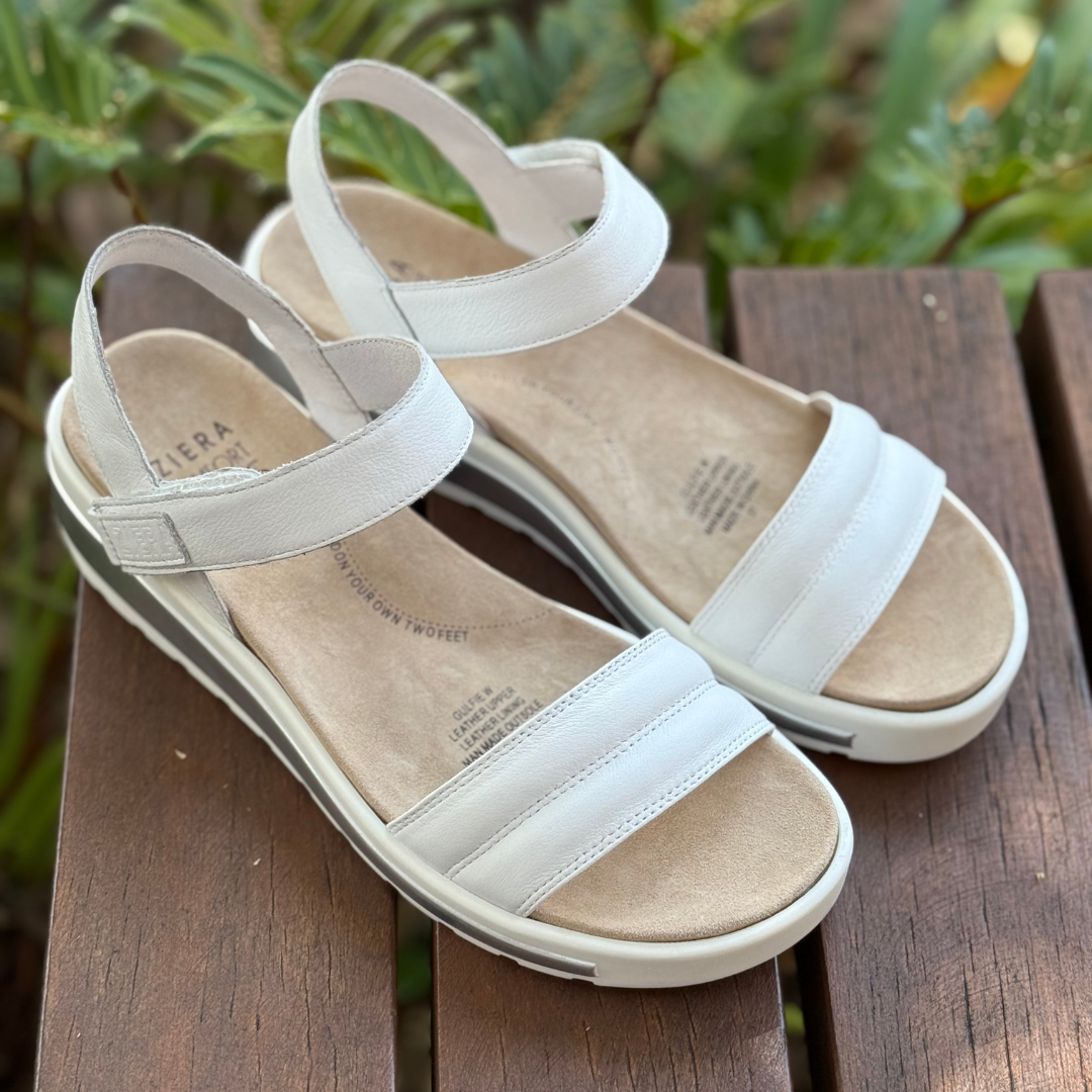 Ziera Gulfie W - White Sandals – Shannons Shoes